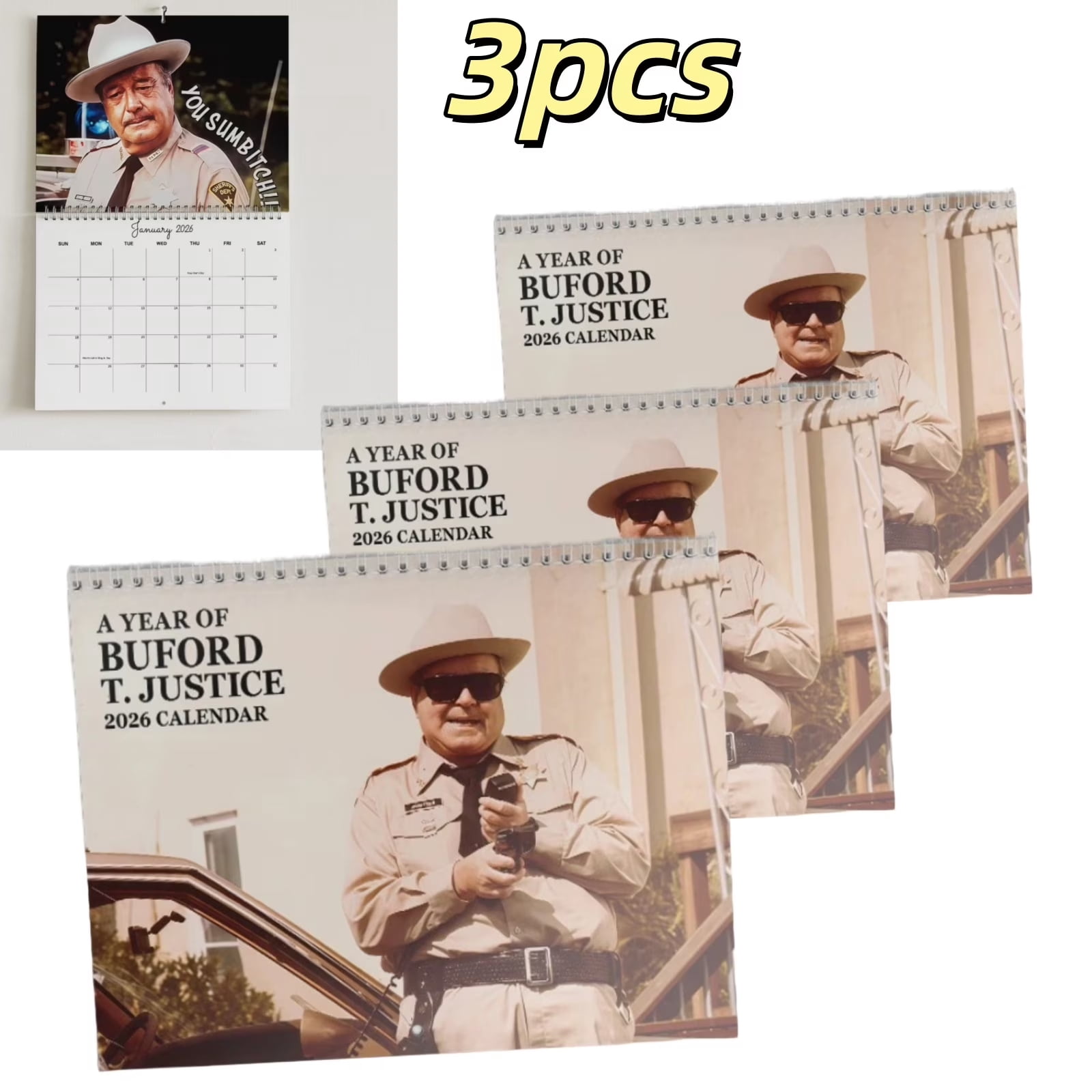 Sheriff Buford Inspired Wall Calendar 2026 - Smokeyy and the Badiit ...