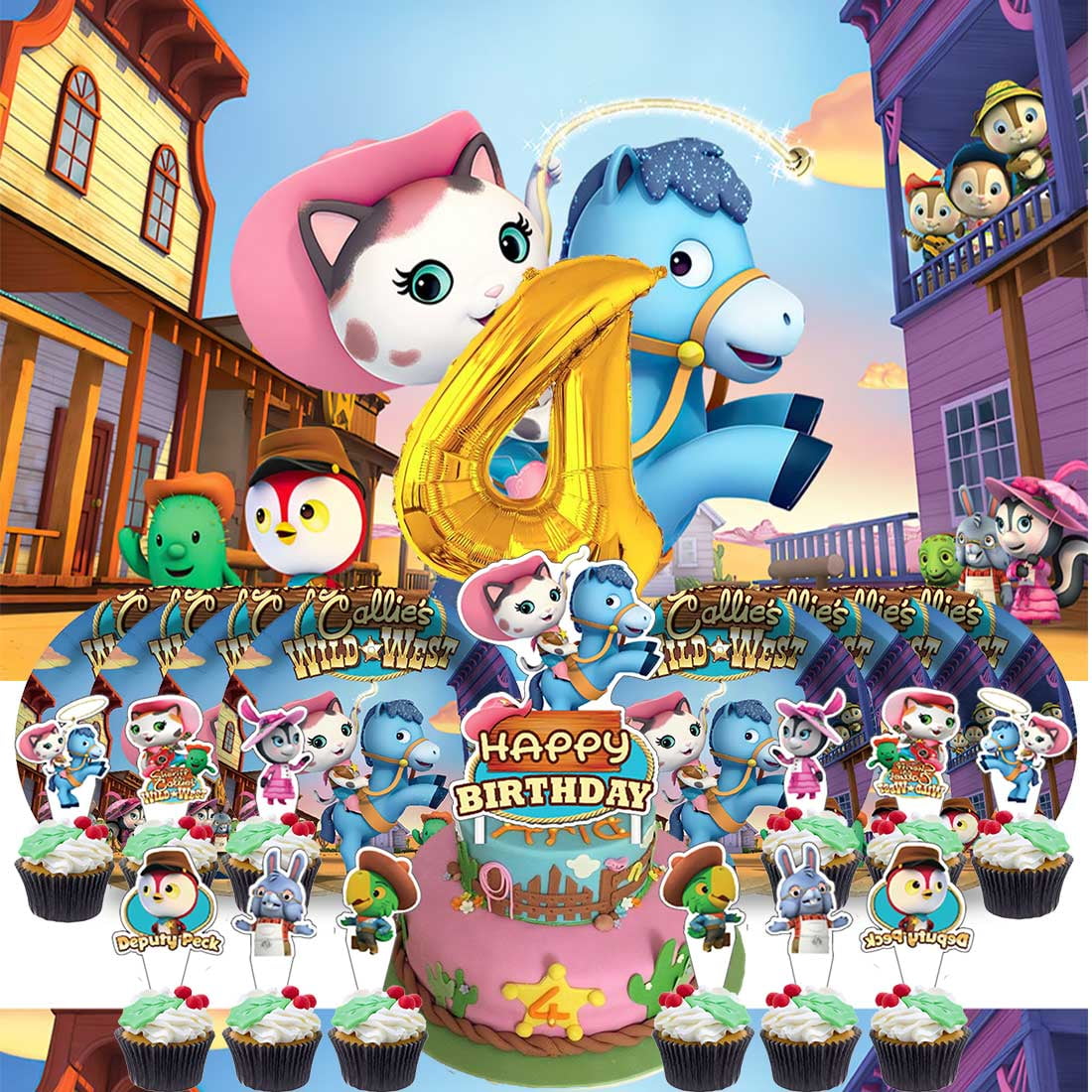 Sheriff Callie Wild West Balloons Party Supplies 4th Decor Tableware ...