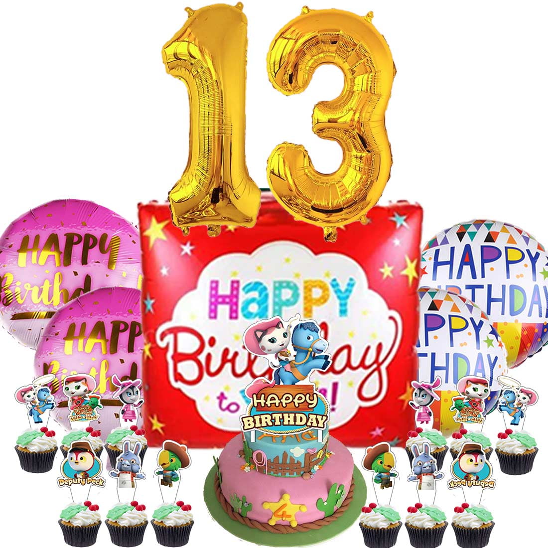 Sheriff Callie Wild West Party Supplies 13th Decor Kit Balloons ...