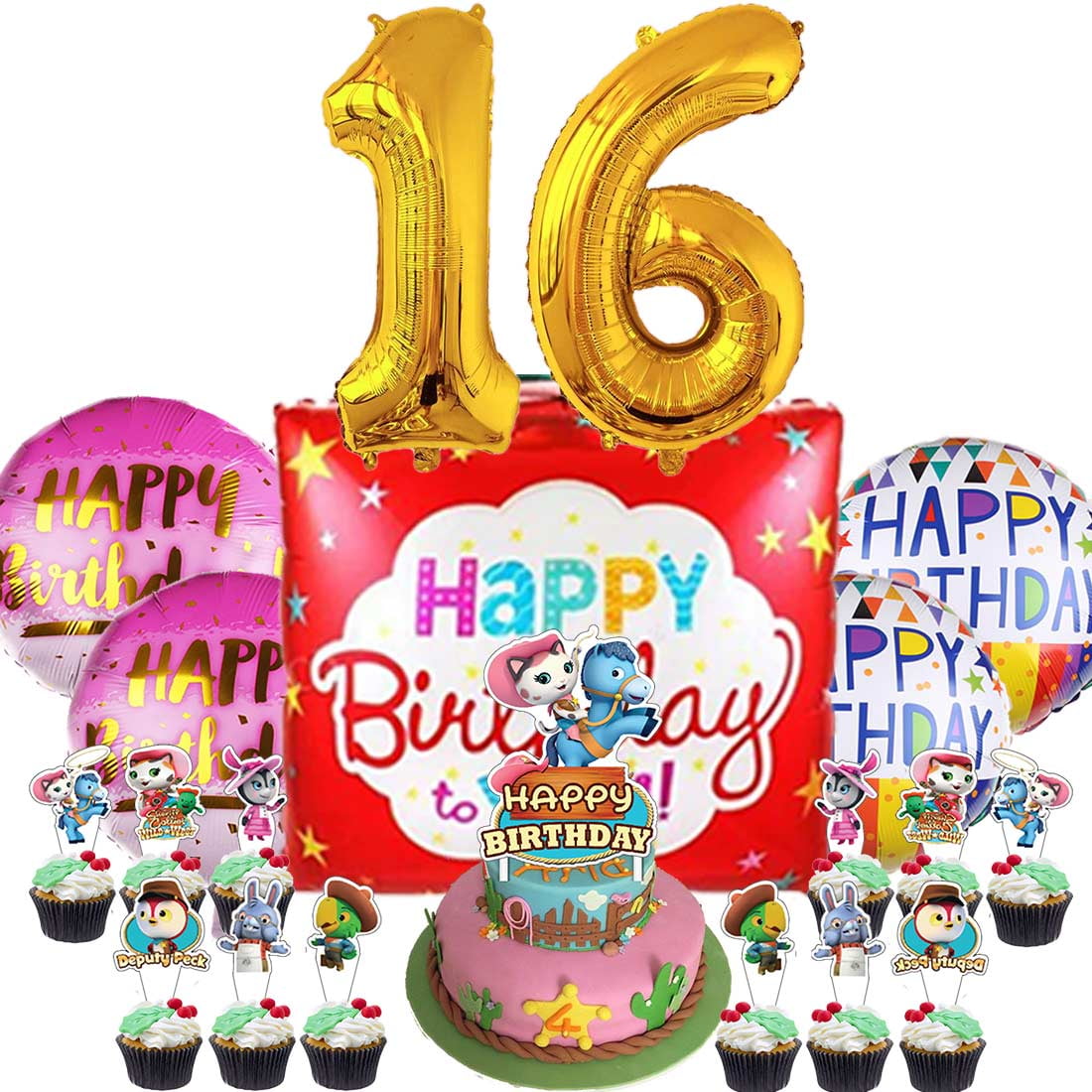 Sheriff Callie Wild West Party Supplies 16th Decor Kit Balloons ...