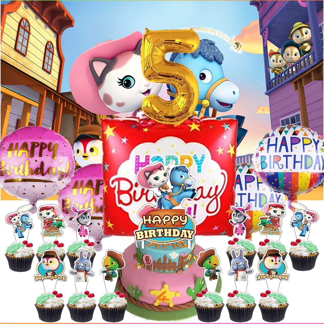Sheriff Callie Wild West Party Supplies Decor 5th Kit Balloons Birthday ...