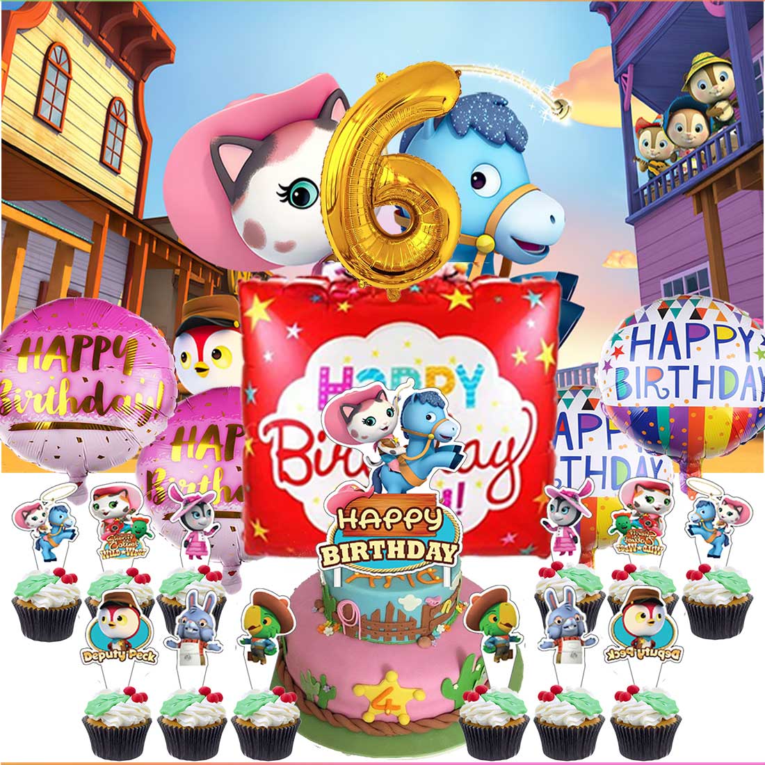 Sheriff Callie Wild West Party Supplies Decor 6th Kit Balloons Birthday ...