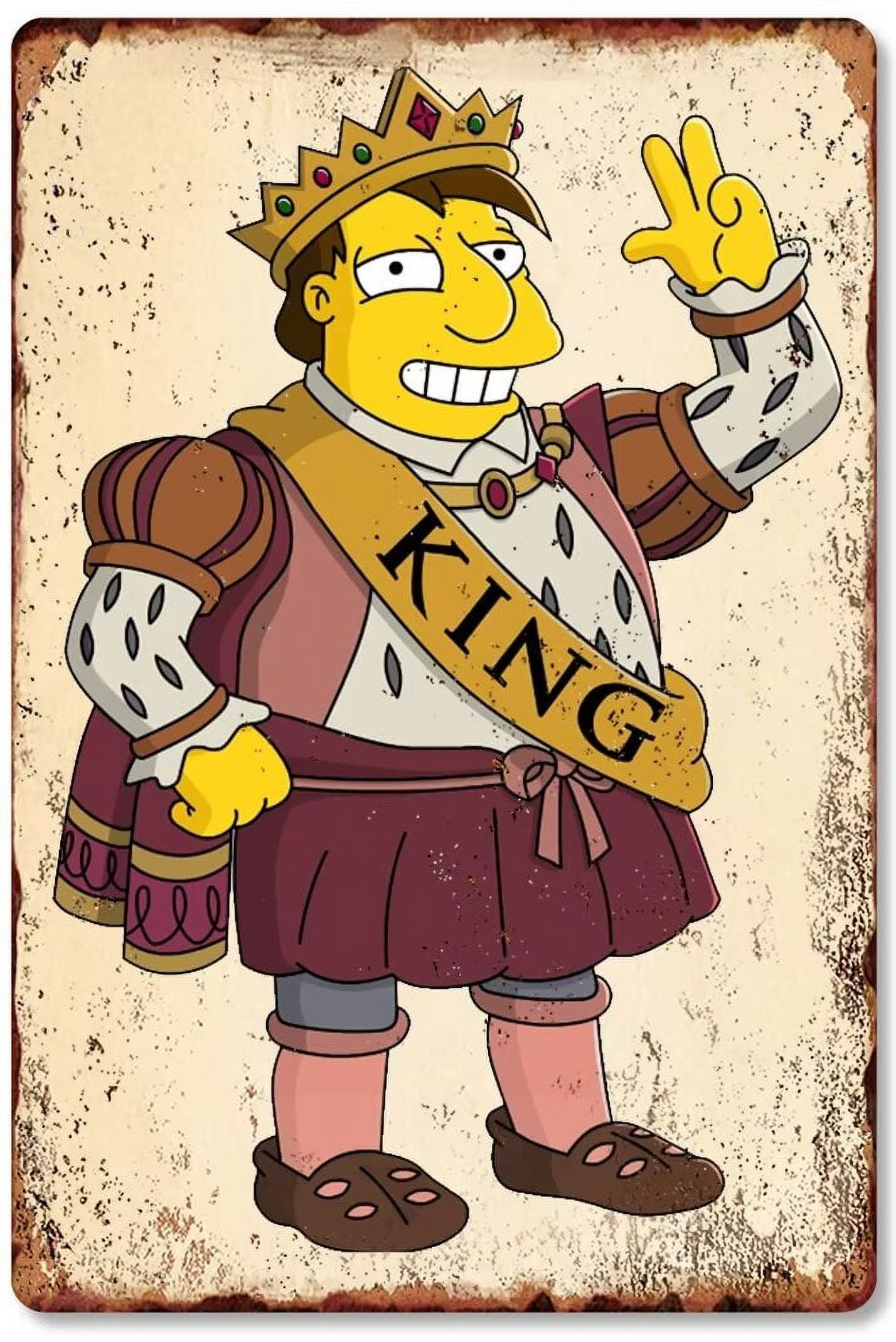 Sheriff Clancy Wiggum Tin Sign The Simpsons Cartoon Retro Plaque Wall ...