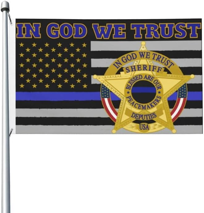 Sheriff Deputies In God We Trust Flag 3x5 ft Double-sided printing ...
