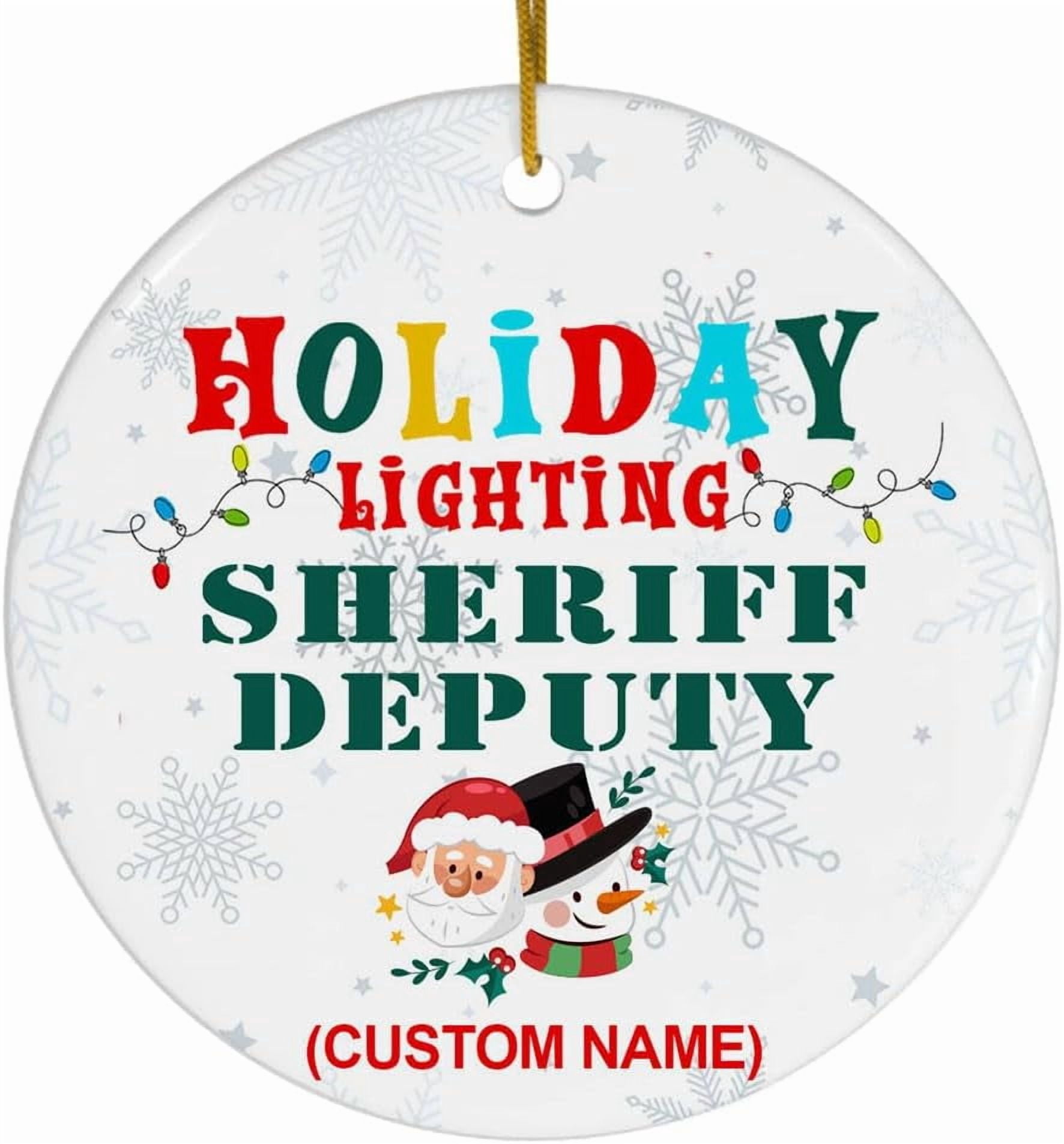 Sheriff Deputy Christmas Ornaments 2025 for Women Friendship ...