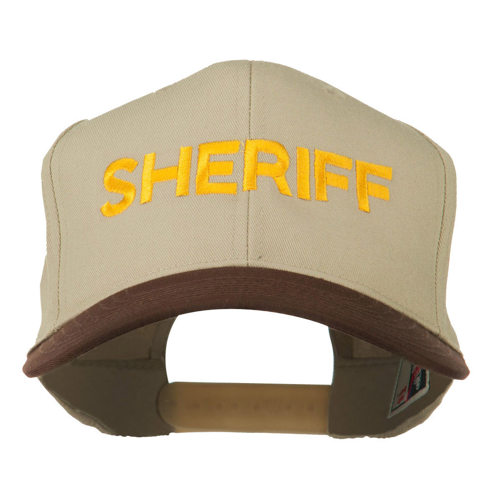 Sheriff Embroidered Cotton Twill Cap - Brown Khaki OSFM - Walmart.com
