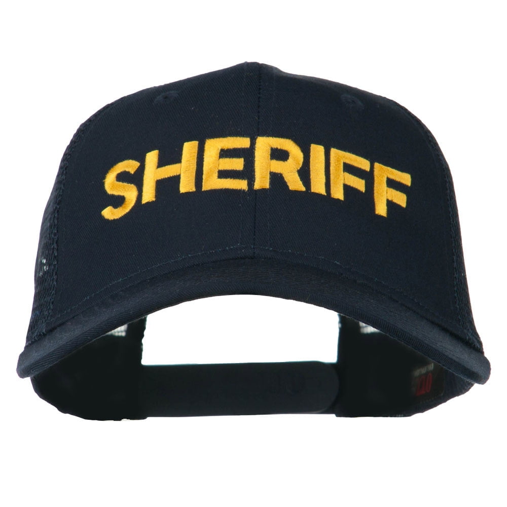 Sheriff Embroidered Military Mesh Back Cap - Navy OSFM - Walmart.com
