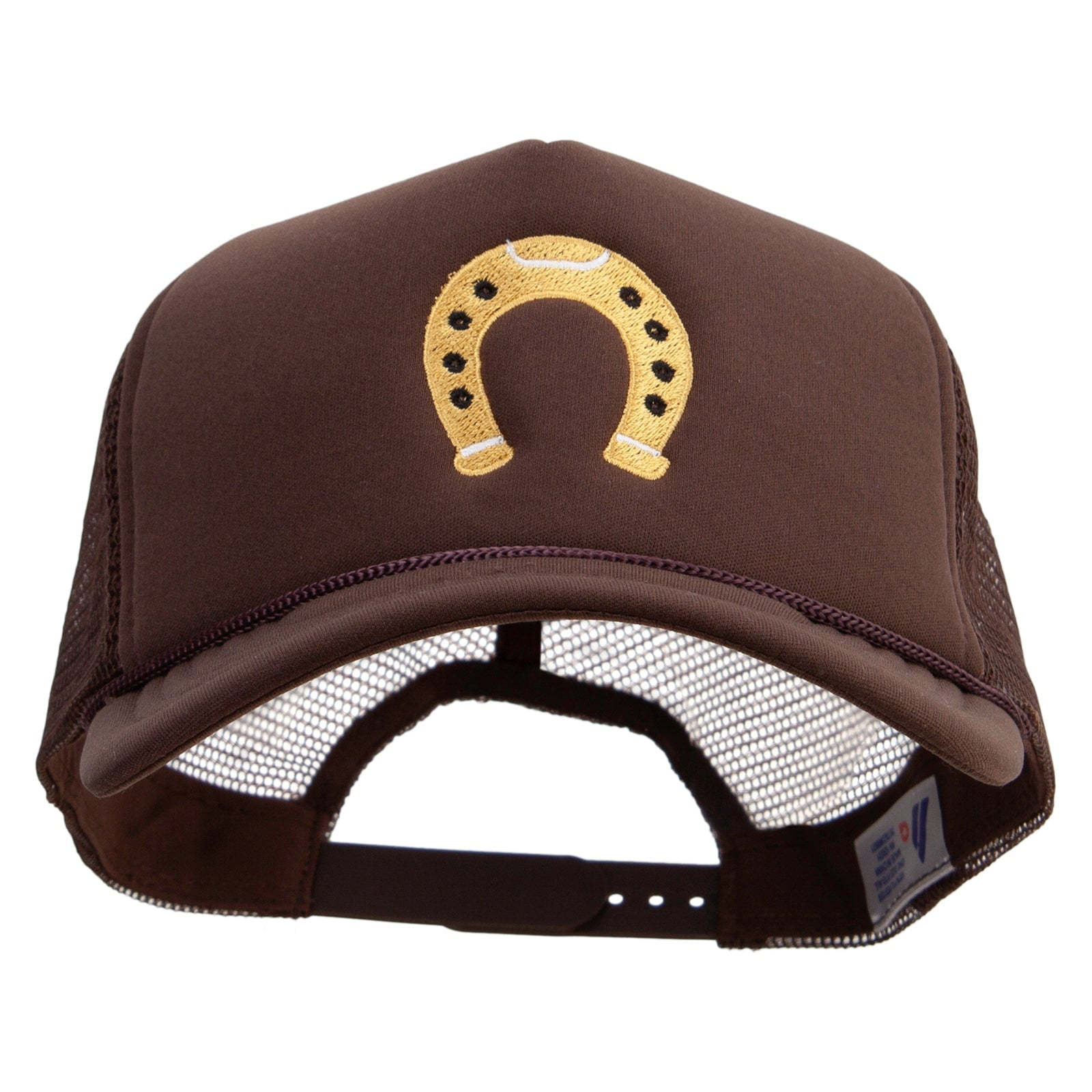 Sheriff Horseshoes Logo Embroidered Summer Foam Mesh Trucker Cap ...