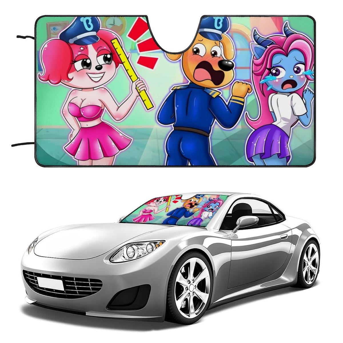 Sheriff Labrado-theme Windshield Sun Shade Front Protector Folding Car ...