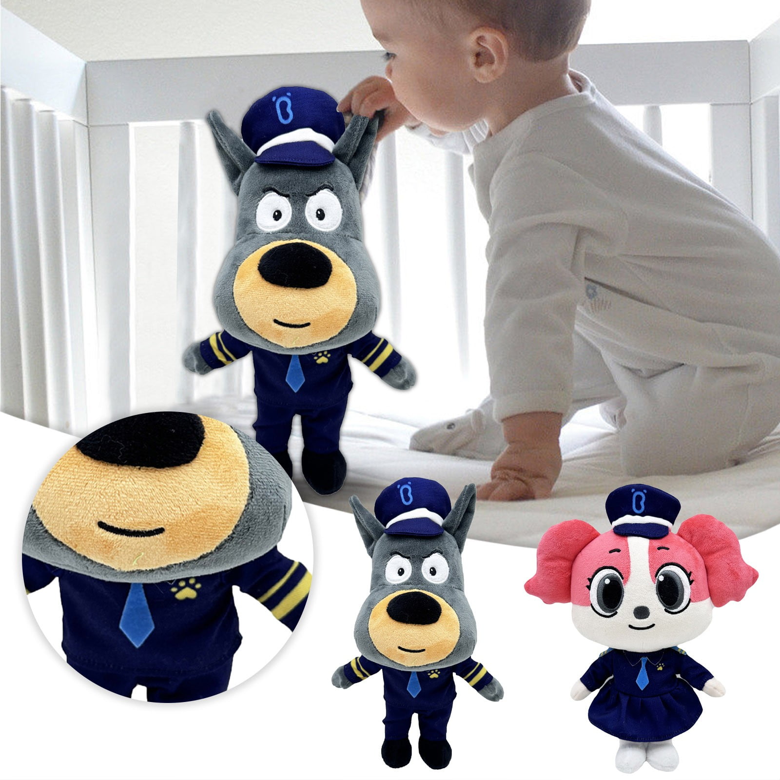 TrendyHot Sheriff Labrador Doberman Pinscher Plush Doll Animated ...