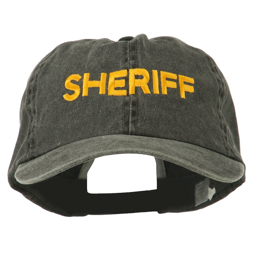 Sheriff Letter Embroidered Big Size Washed Cap - Black XL-3XL - Walmart.com