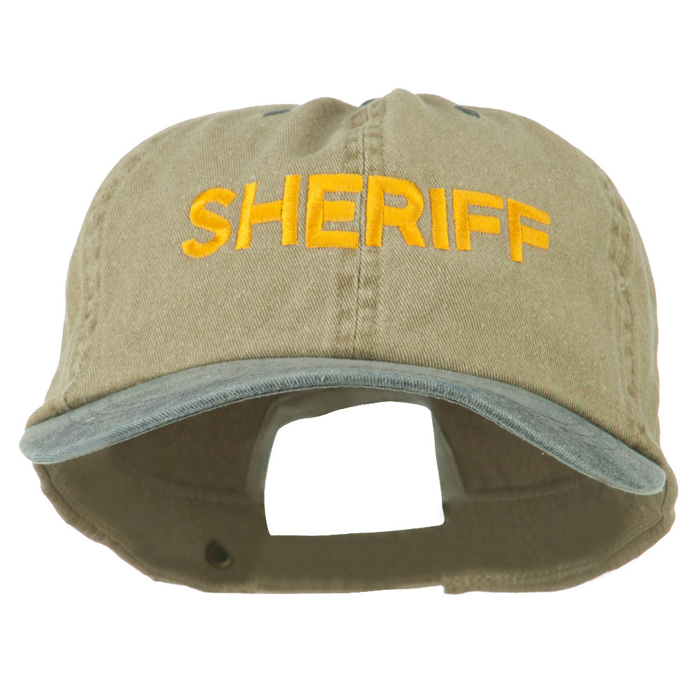 Sheriff Letter Embroidered Big Size Washed Cap - Khaki Navy XL-3XL ...
