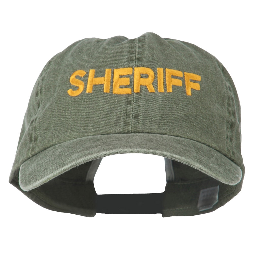 Sheriff Letter Embroidered Big Size Washed Cap - Olive XL-3XL - Walmart.com