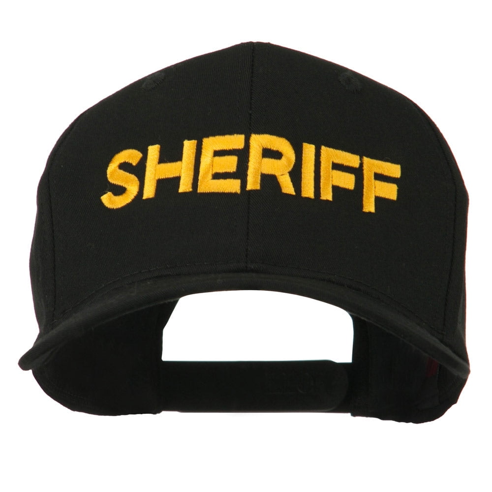 Sheriff Letter Embroidered High Profile Cap - Black OSFM - Walmart.com