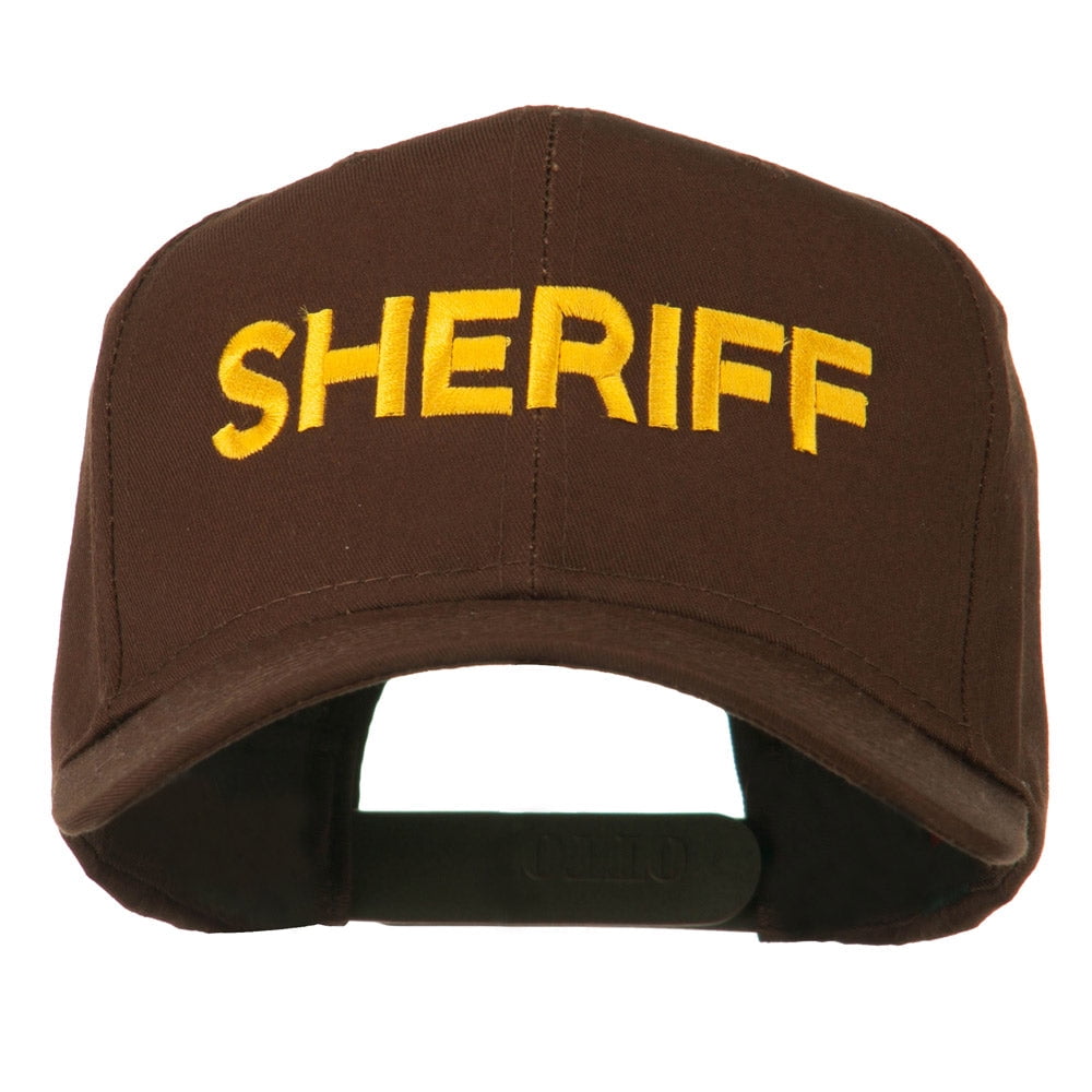 Sheriff Letter Embroidered High Profile Cap - Brown OSFM - Walmart.com
