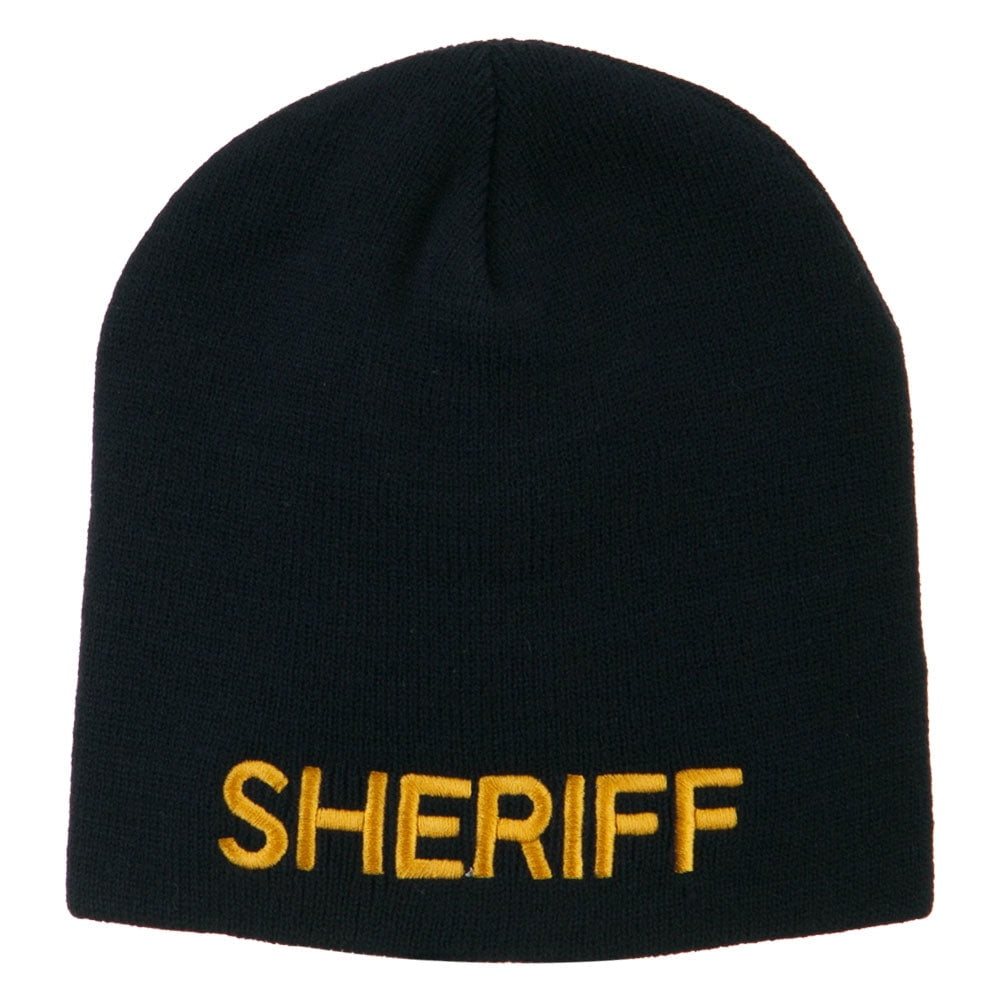 Sheriff Military Embroidered Beanie - Navy OSFM - Walmart.com