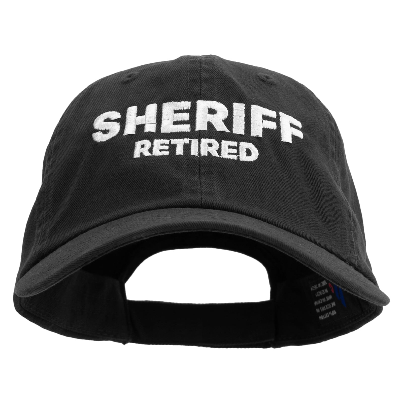 Sheriff Retired Embroidered Low Profile Dyed Cotton Twill Cap - Black ...