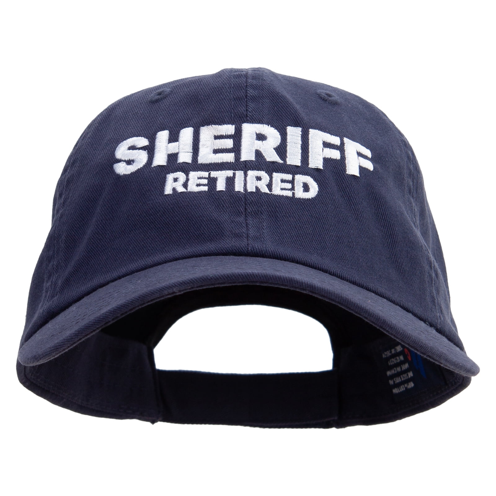 Sheriff Retired Embroidered Low Profile Dyed Cotton Twill Cap - Navy ...