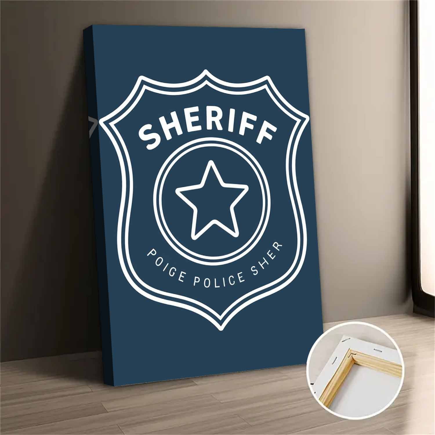 Sheriff Star Badge Canvas Wall Art For Home Decor - Walmart.com