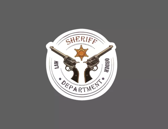 Sheriff Sticker Law Order Waterproof Sticker Phone Decal Water Bottle ...