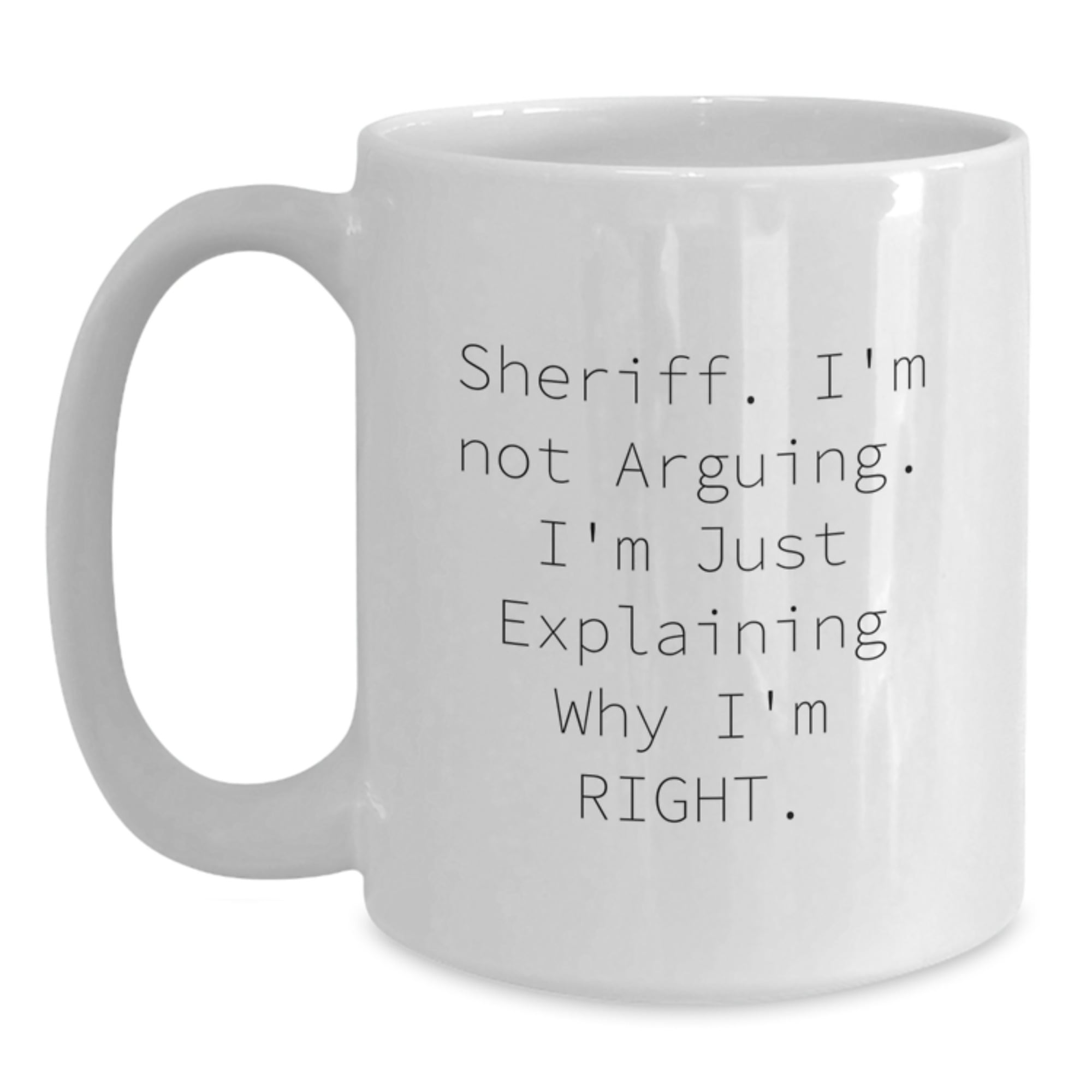 Sheriff White Coffee Mugs Funny Gifts from Men to Sheriff Christmas ...
