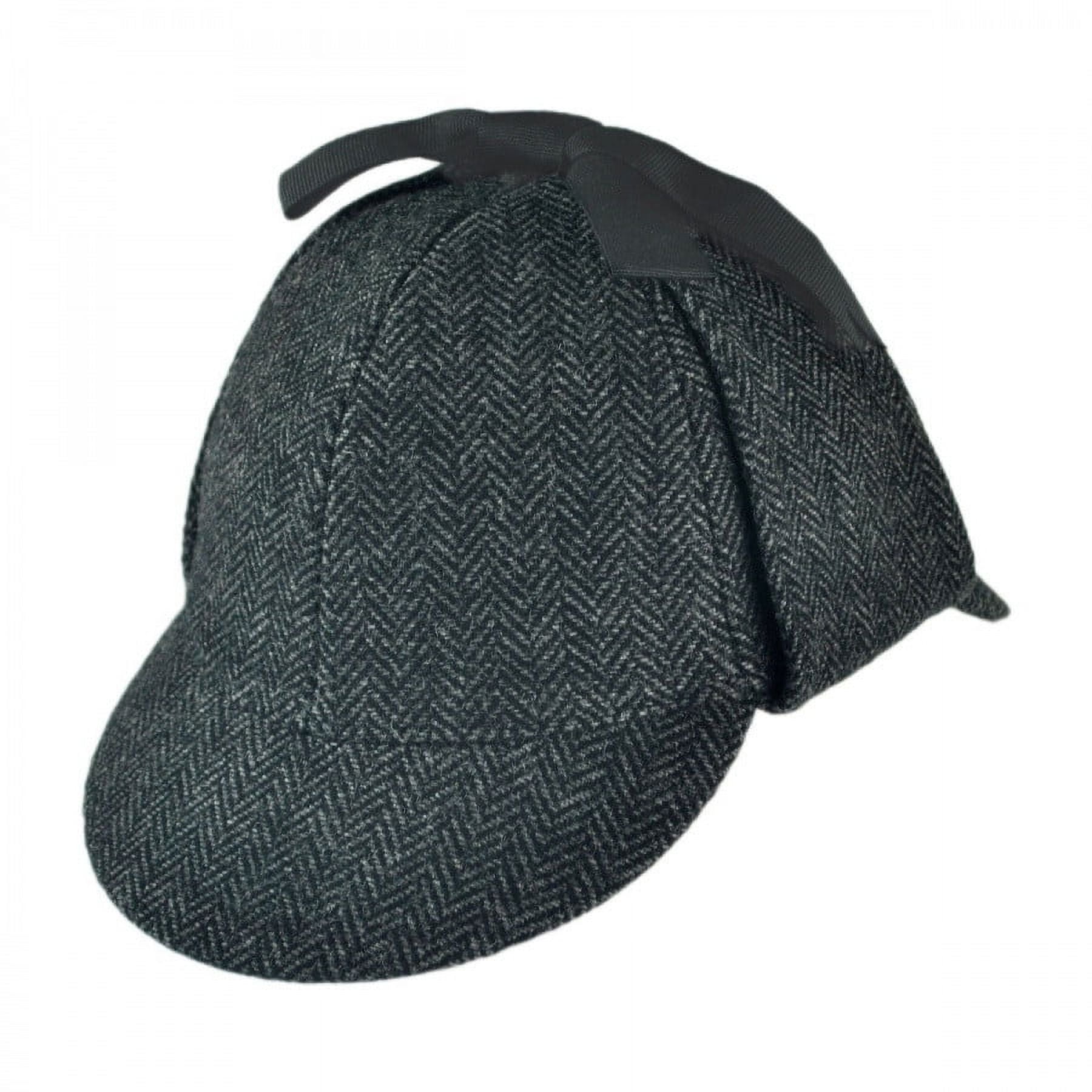 Sherlock Holmes Herringbone Wool Blend Hat - L - Gray - Walmart ...