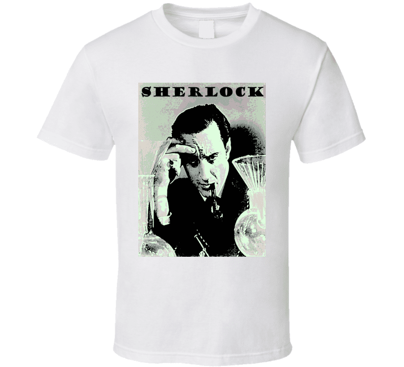 Sherlock Holmes retro movie shirt Cushing Famous Detective Novel Movies ...
