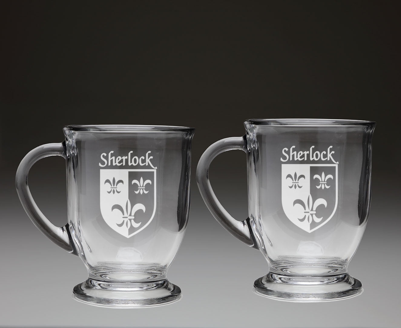 Sherlock Irish Coat of Arms Glass Coffee Mugs - Set of 2 - Walmart.com