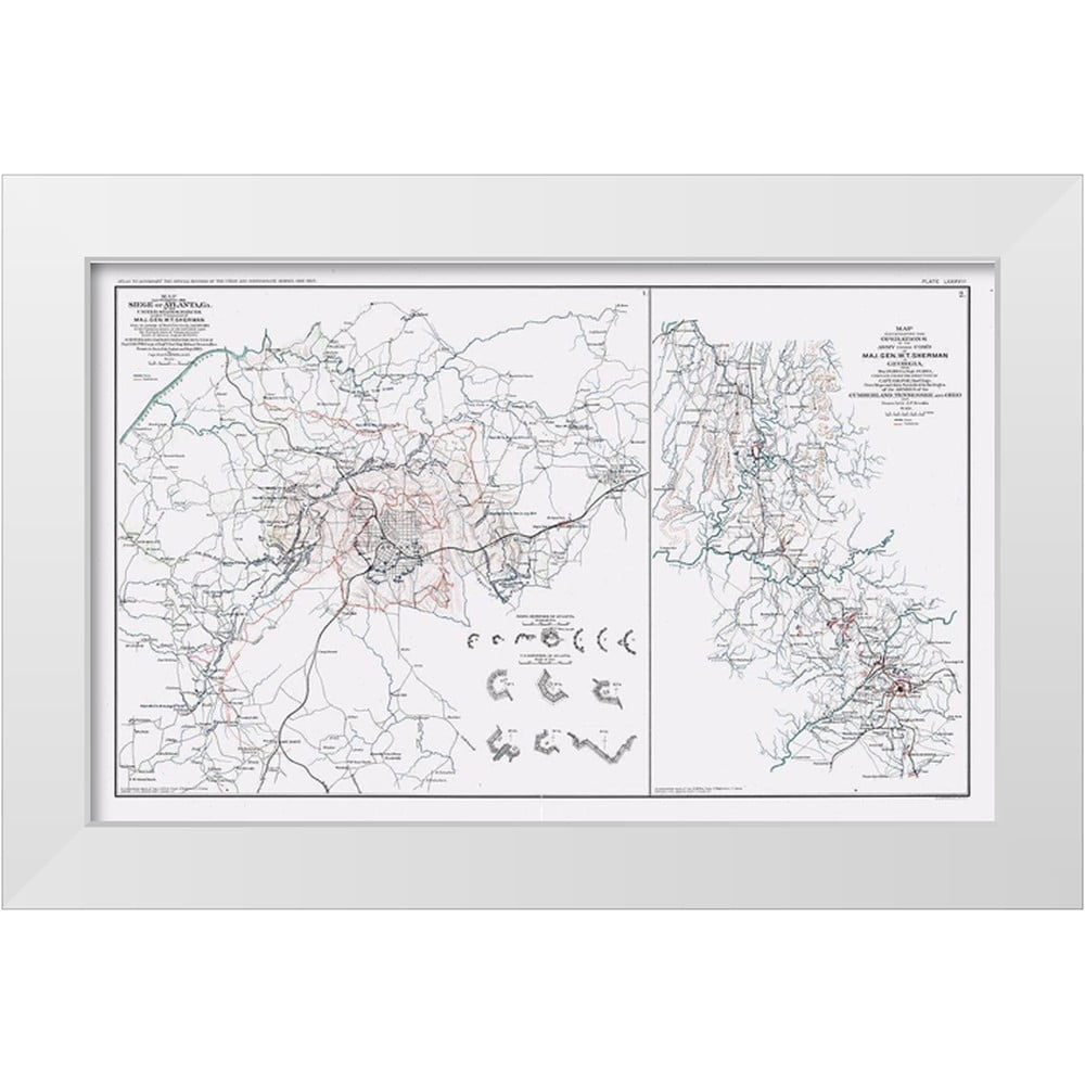 Sherman 32x21 White Modern Wood Framed Museum Art Print Titled - Siege ...