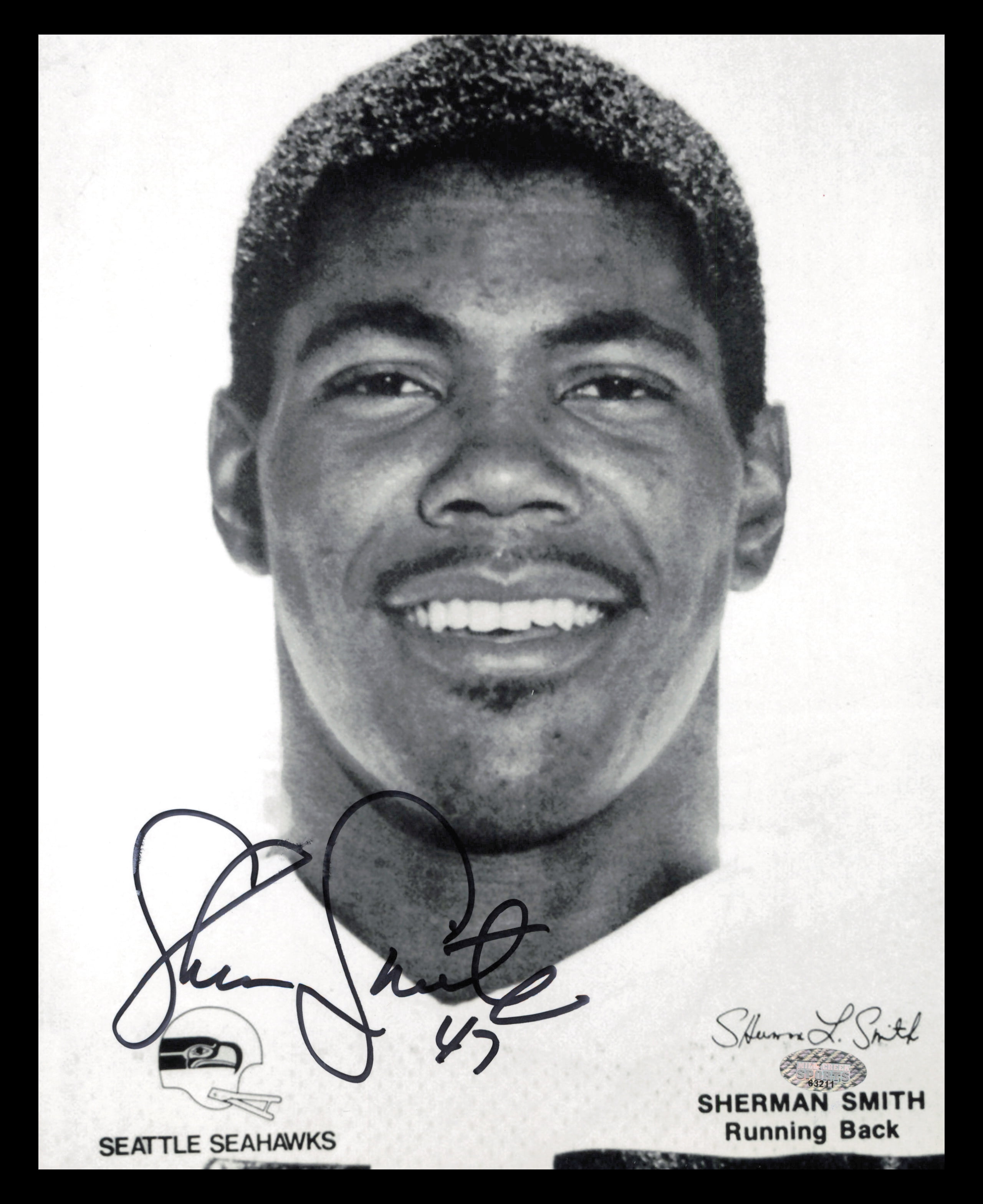 Sherman Smith Autographed 8x10 Photo Seattle Seahawks MCS Holo #63211 ...