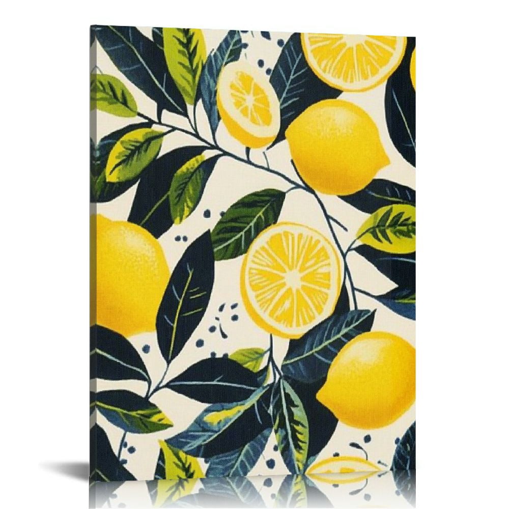 SheronV Lemons Leaves Fine Art Aesthetic Poster & Print Wall Painting ...