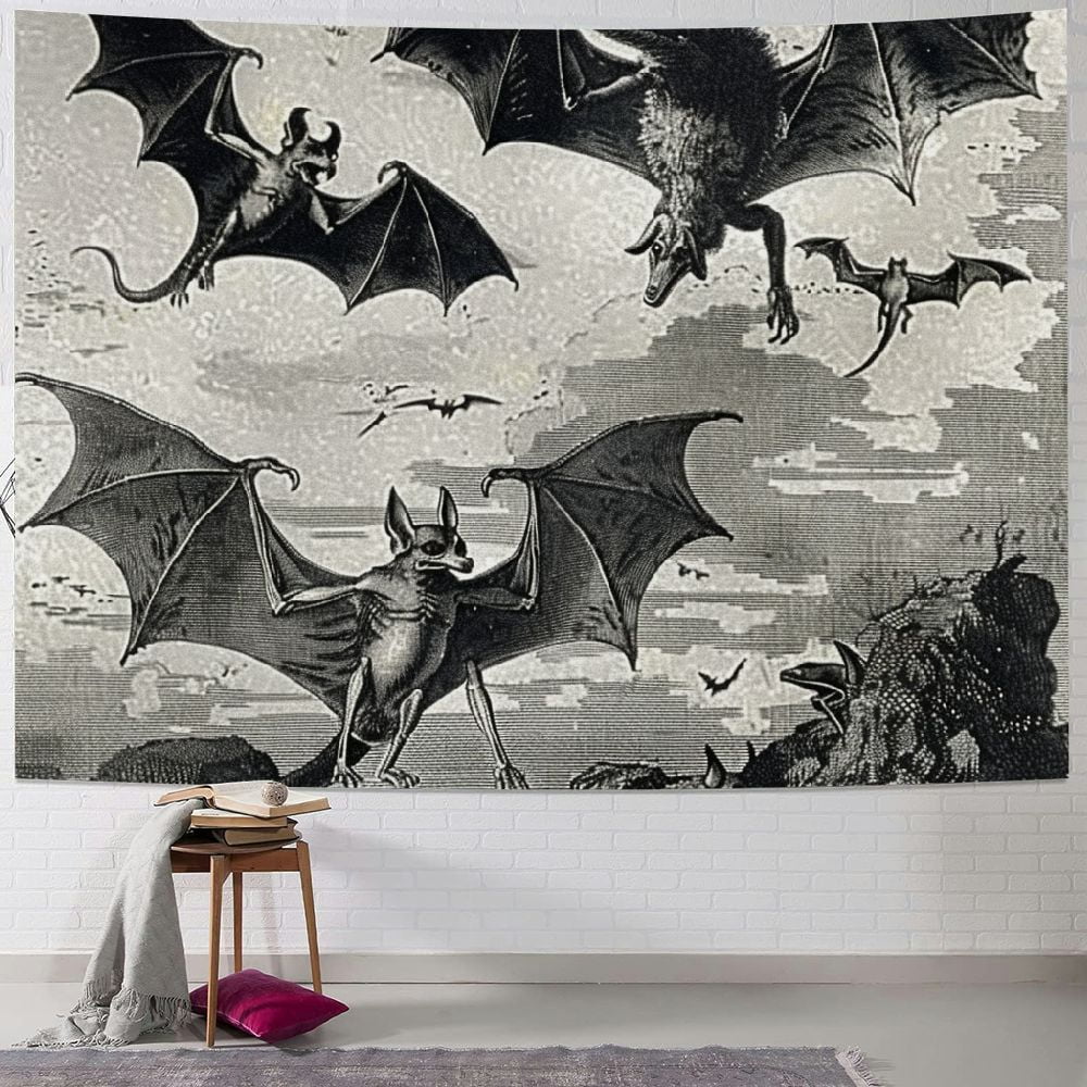 Sheronv Bats Demon Gothic Art Tapestry Wall Hanging Unique Style ...