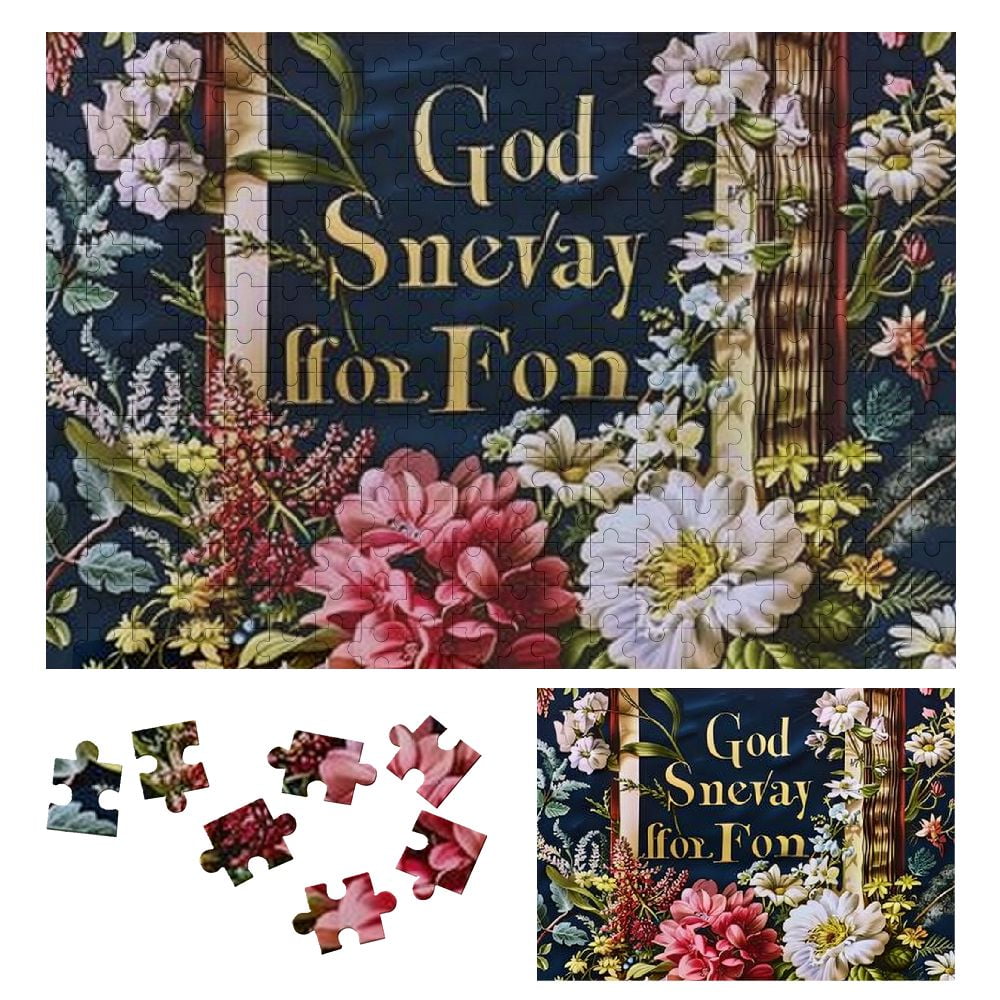 Sheronv Bible Verse Flowers God Wooden Jigsaw Puzzle Challenging ...