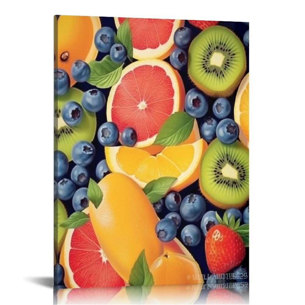 Sheronv Blueberries Oranges Fine Art Aesthetic Wall Painting for Home ...