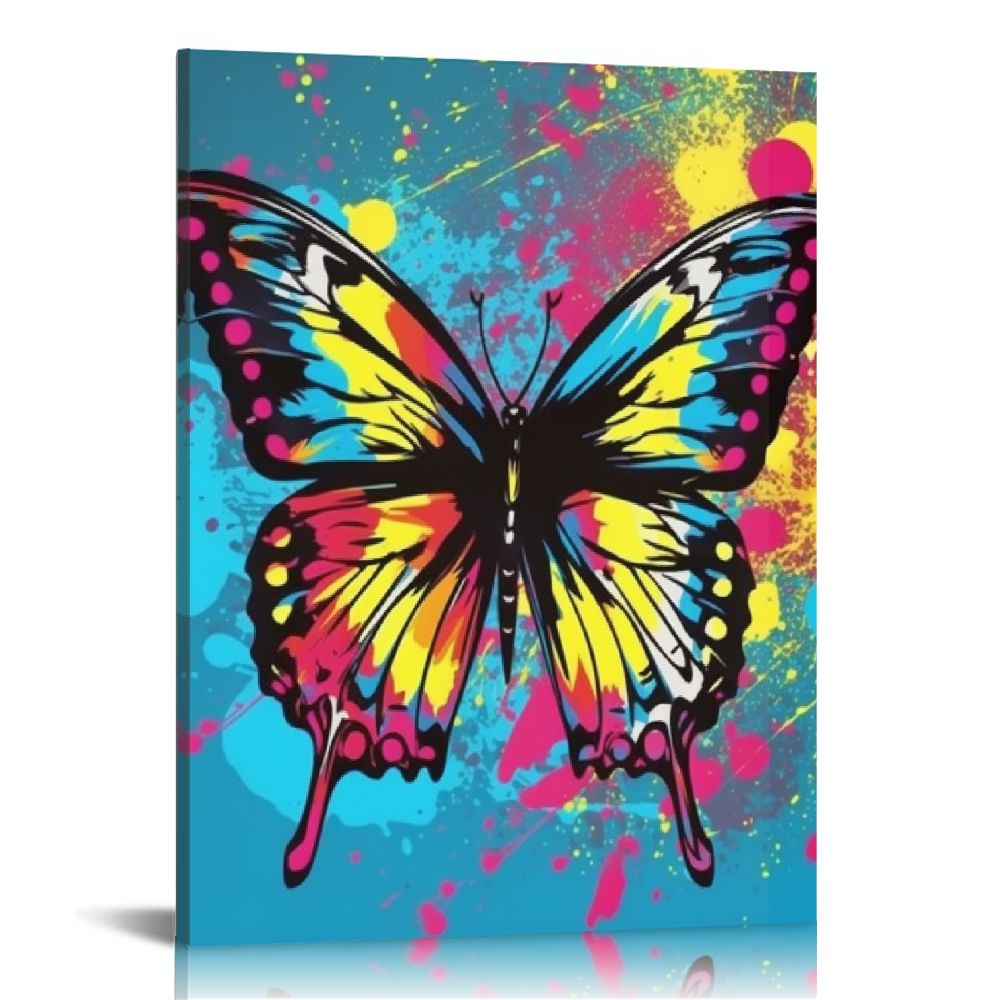 Sheronv Butterfly Pop Art Aesthetic Poster & Print Wall Painting for ...