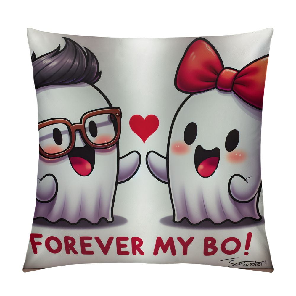 Sheronv Cartoon Ghosts Affection Playful Pun Graphic Decorative Throw ...