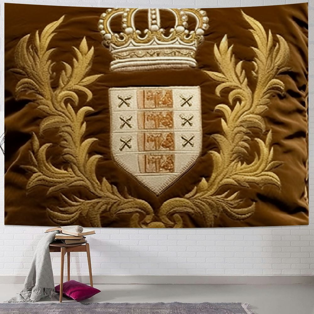 Sheronv Coat of Arms Crown Tapestry Wall Hanging Unique Style Home Wall ...