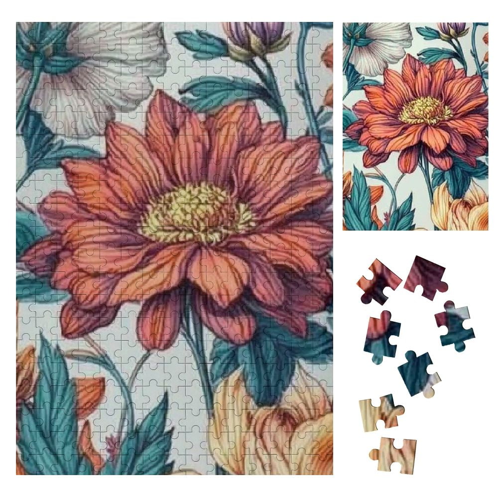 Sheronv Colorful Flowers Wooden Jigsaw Puzzle Vertical Impossible ...