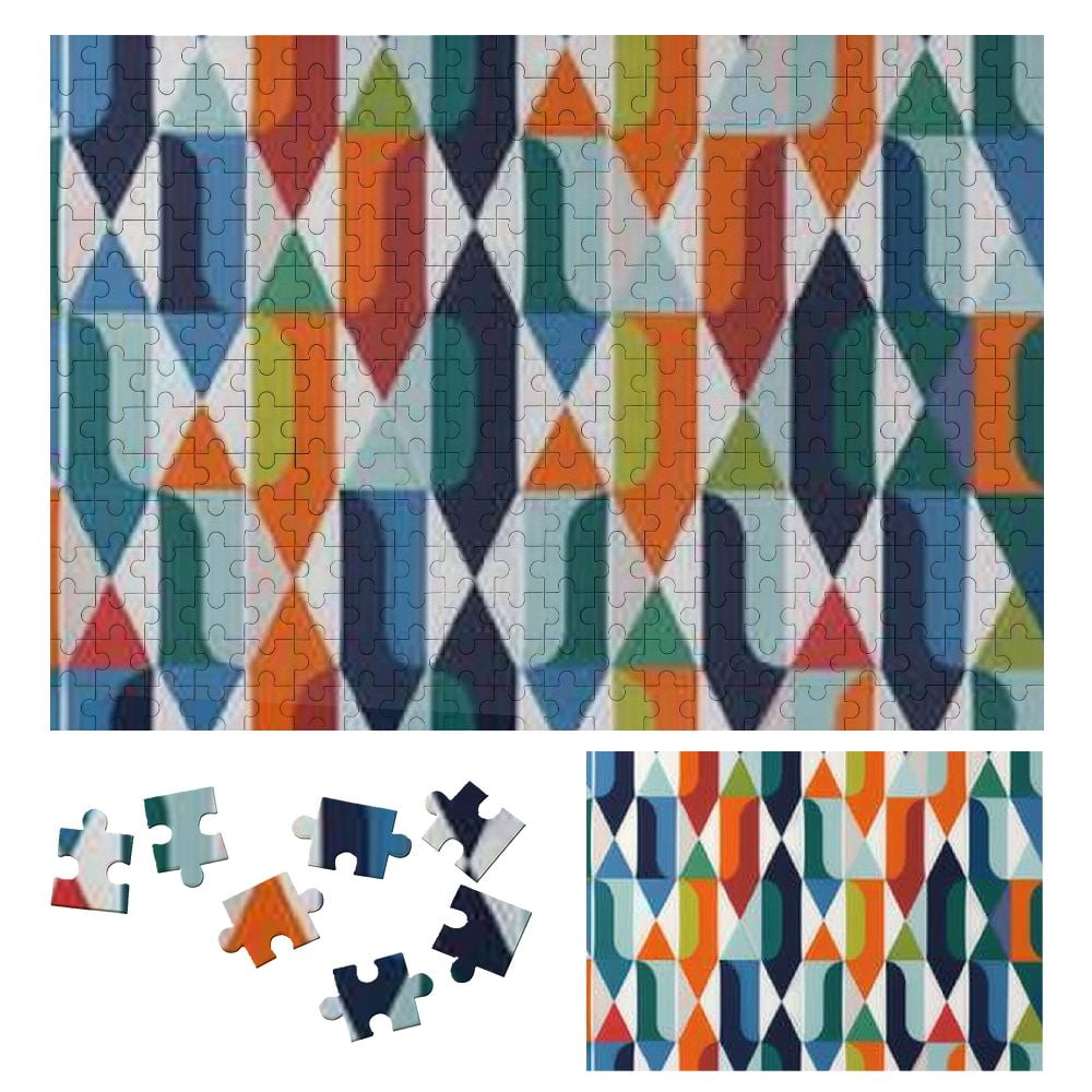 Sheronv Colorful Geometric Patterns Wooden Jigsaw Puzzle Challenging ...