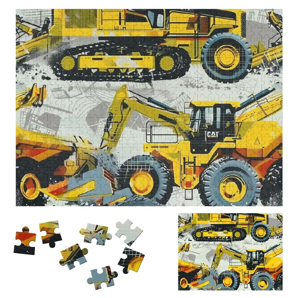 Sheronv Construction Truck Bulldozer Deconstructivism Wooden Jigsaw ...