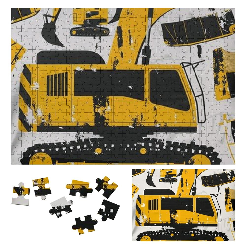 Sheronv Construction Vehicle Wooden Jigsaw Puzzle Challenging Difficult ...