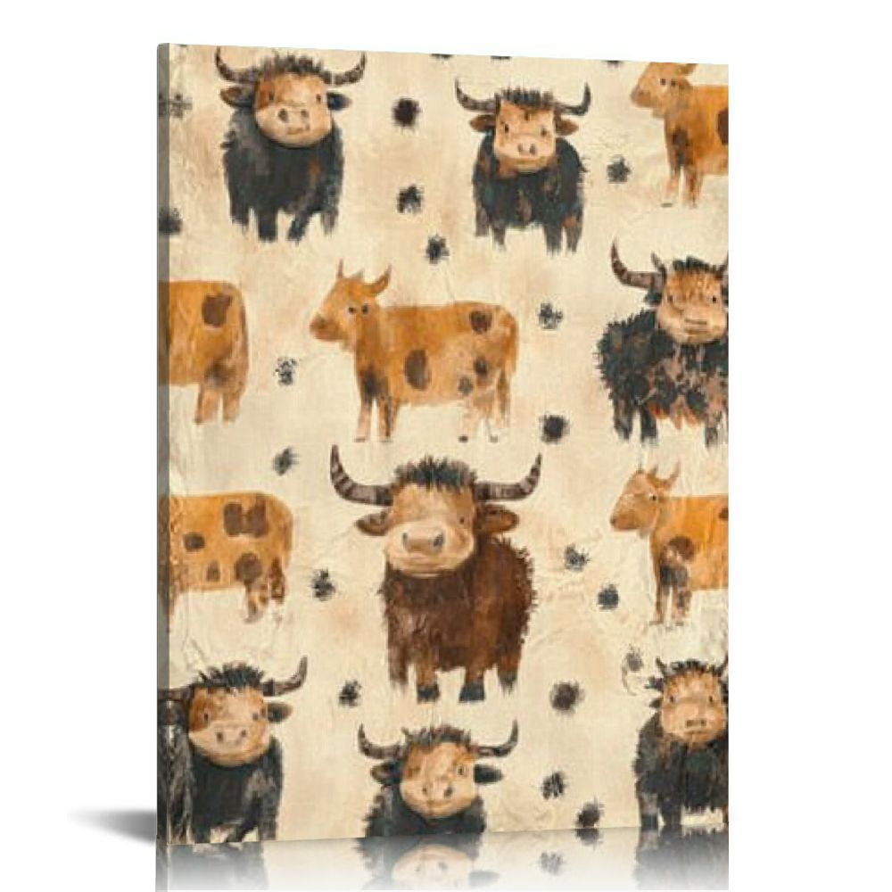 Sheronv Cows Pattern Cave Painting Fine Art Aesthetic Poster & Print ...