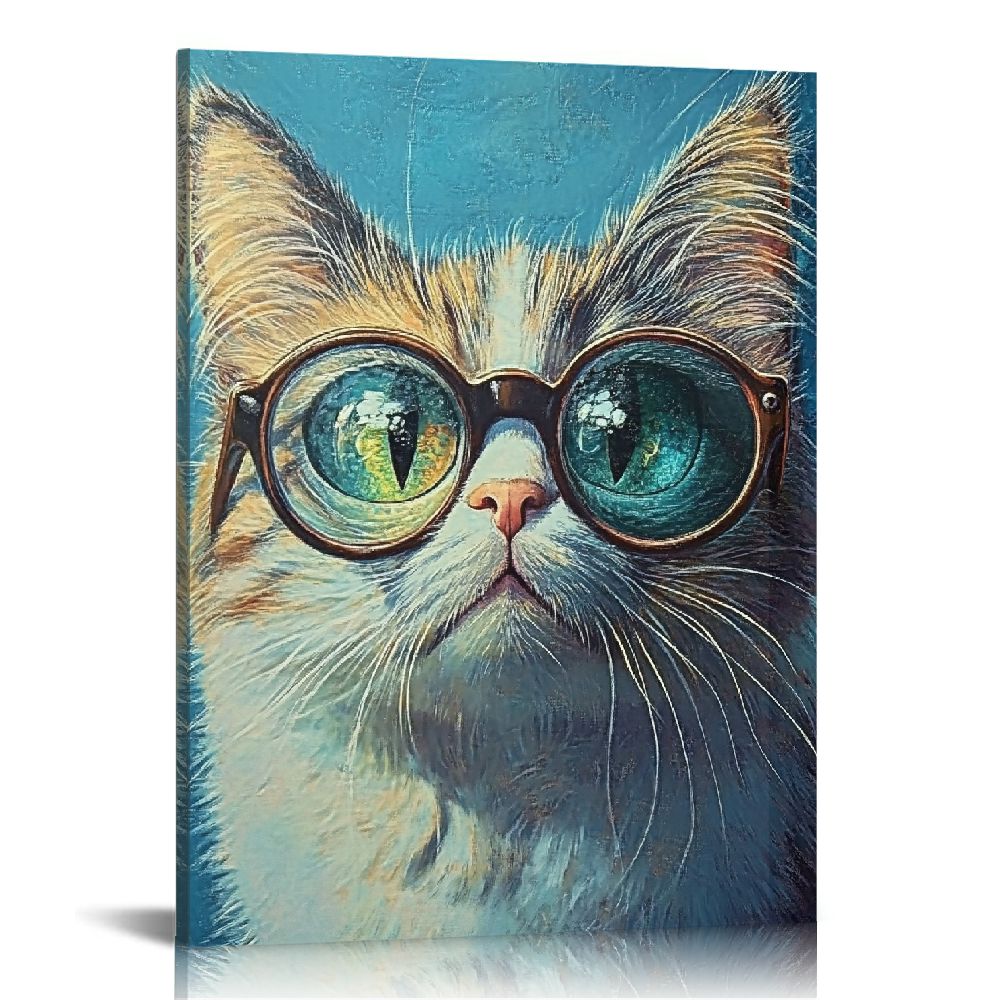 Sheronv Cute Cat Fine Art Aesthetic Poster and Print Wall Painting for ...