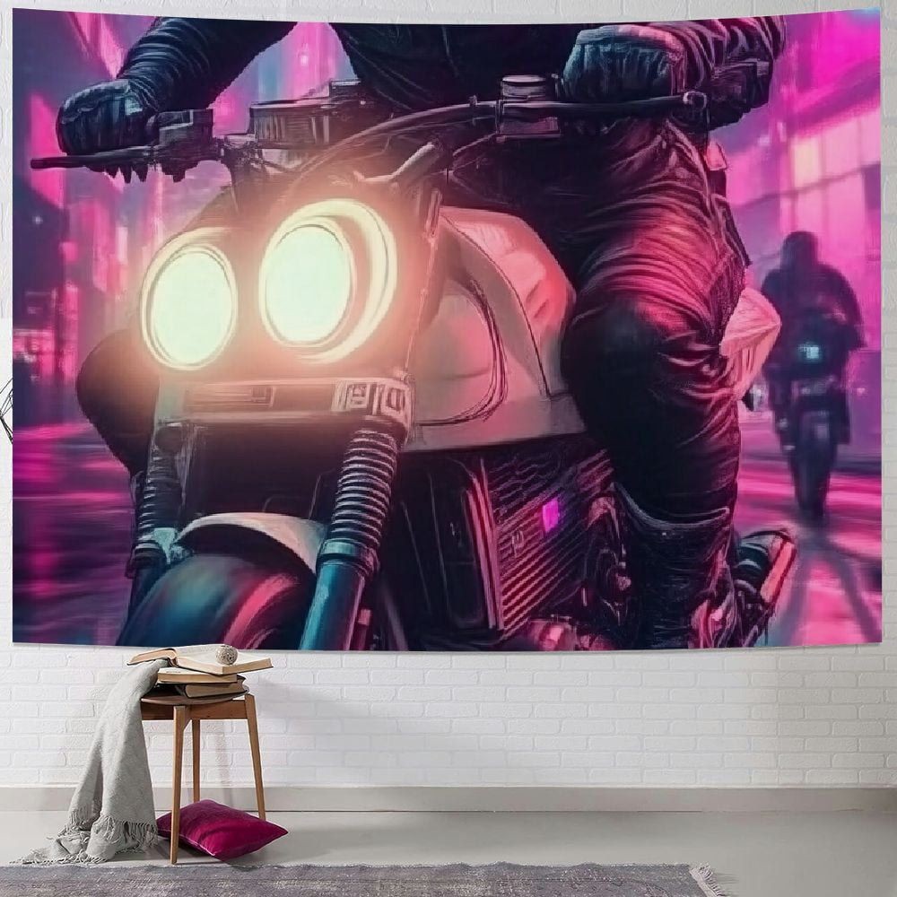 Sheronv Cyberpunk Futuristic Tapestry Wall Hanging Unique Style Graphic ...