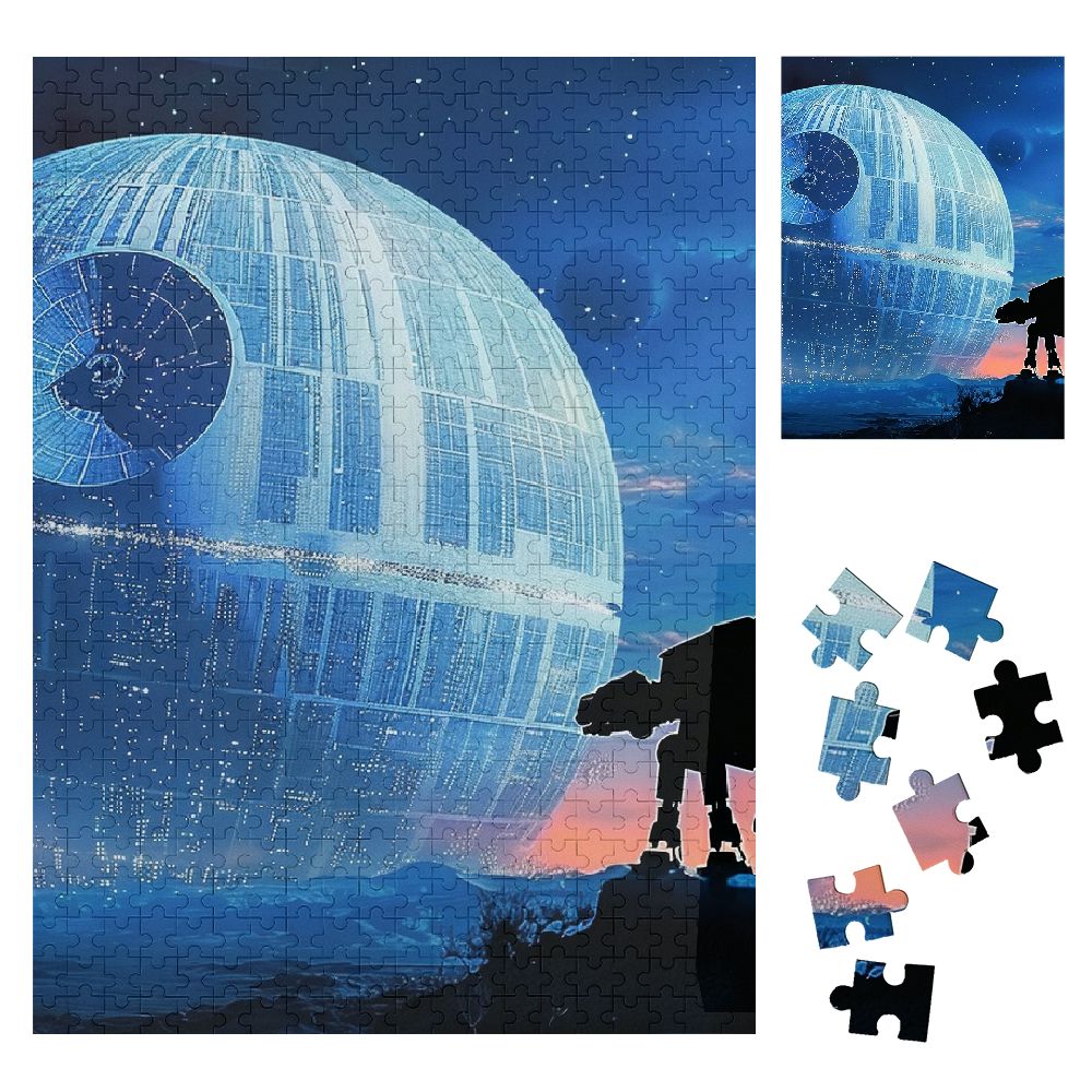 Sheronv Death Star Dog Sci-fi Wooden Jigsaw Puzzle Vertical Impossible ...