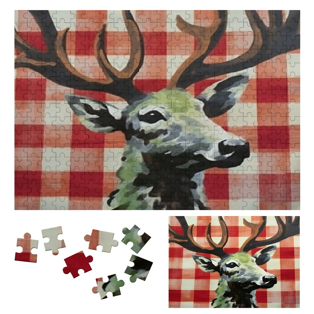 Sheronv Deer Head Wooden Jigsaw Puzzle Challenging Difficult Wood ...