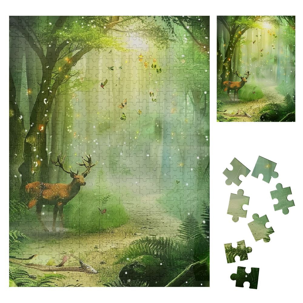 Sheronv Deer Wooden Jigsaw Puzzle Vertical Impossible Wooden Puzzles ...