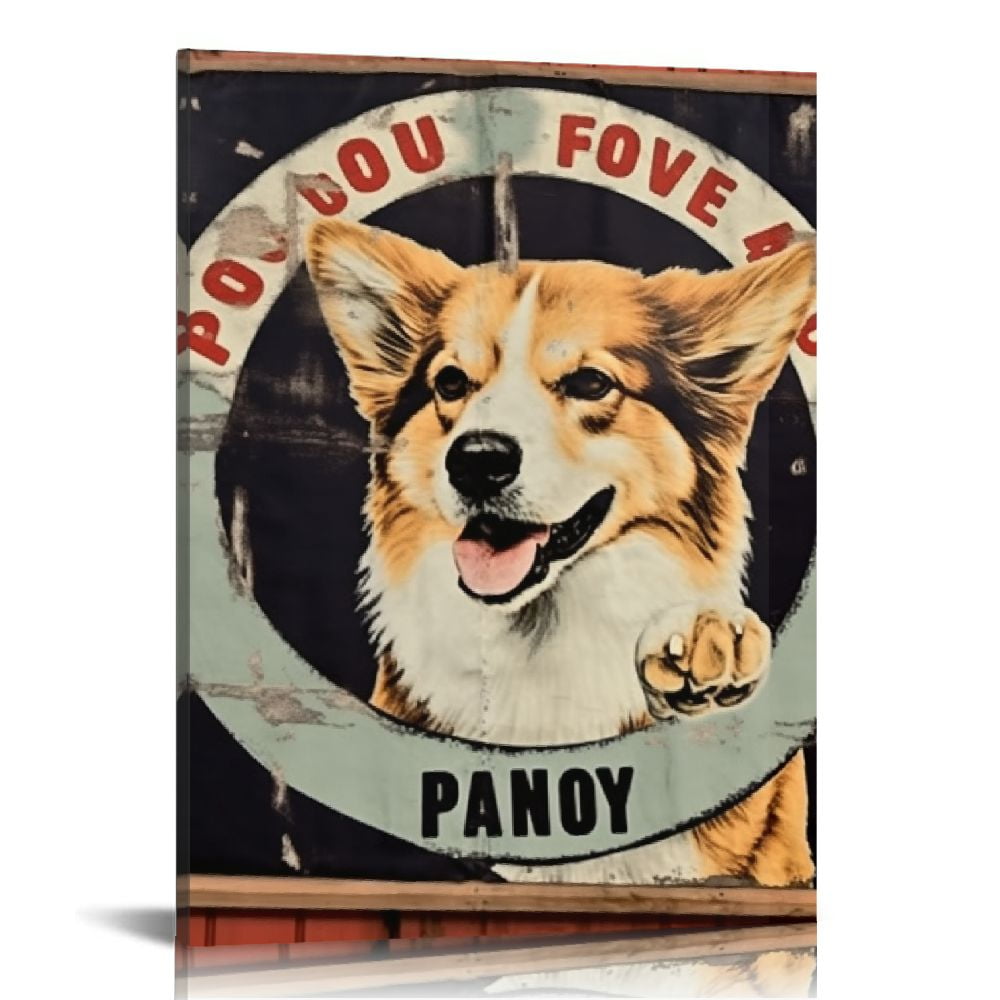 Sheronv Dog Paw Sign Fine Art Aesthetic Canvas Print for Wall Decor in ...