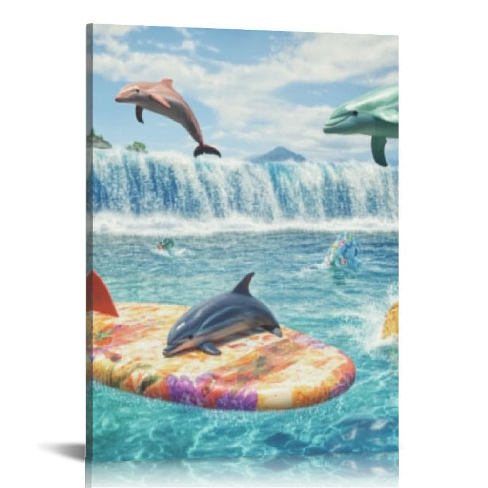 Sheronv Dolphins Fine Art Aesthetic Poster & Print Wall Painting for ...