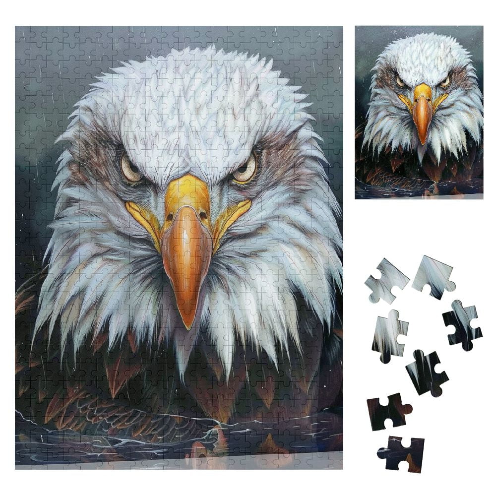 Sheronv Eagle Wooden Jigsaw Puzzle Vertical Style Premium Eco-Friendly ...